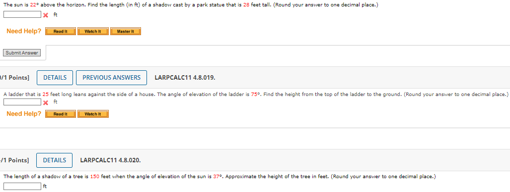 Solved The sun is 22∘ above the horizon. Find the length (in | Chegg.com