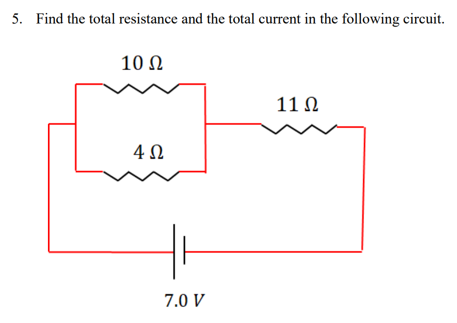 Solved Find the total resistance and the total current in | Chegg.com