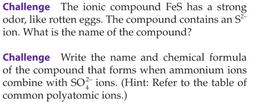 Solved Challenge The ionic compound FeS has a strong odor, | Chegg.com