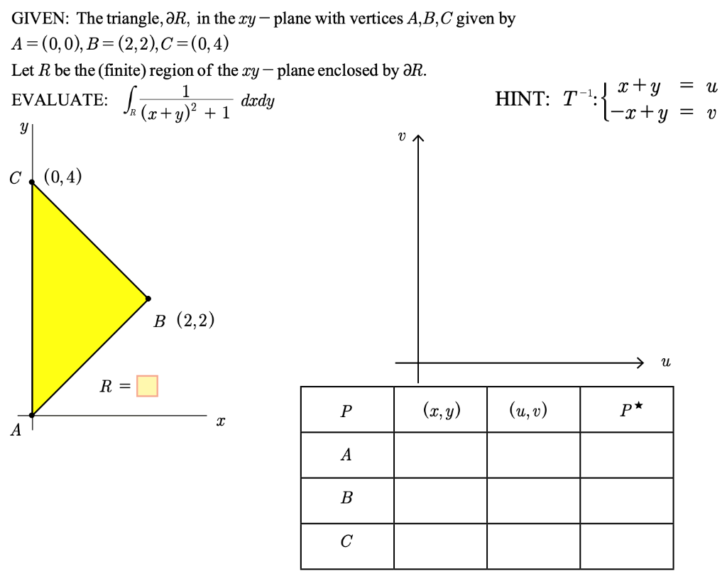 Solved GIVEN: The triangle, ∂R, in the xy - plane with | Chegg.com