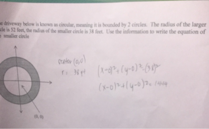 Solved Driveway below is known as circular, meaning it is | Chegg.com