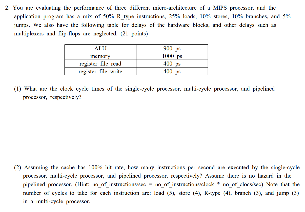 Solved 2. You are evaluating the performance of three | Chegg.com