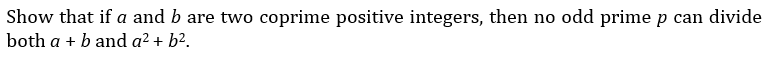Solved Show that if a and b are two coprime positive | Chegg.com