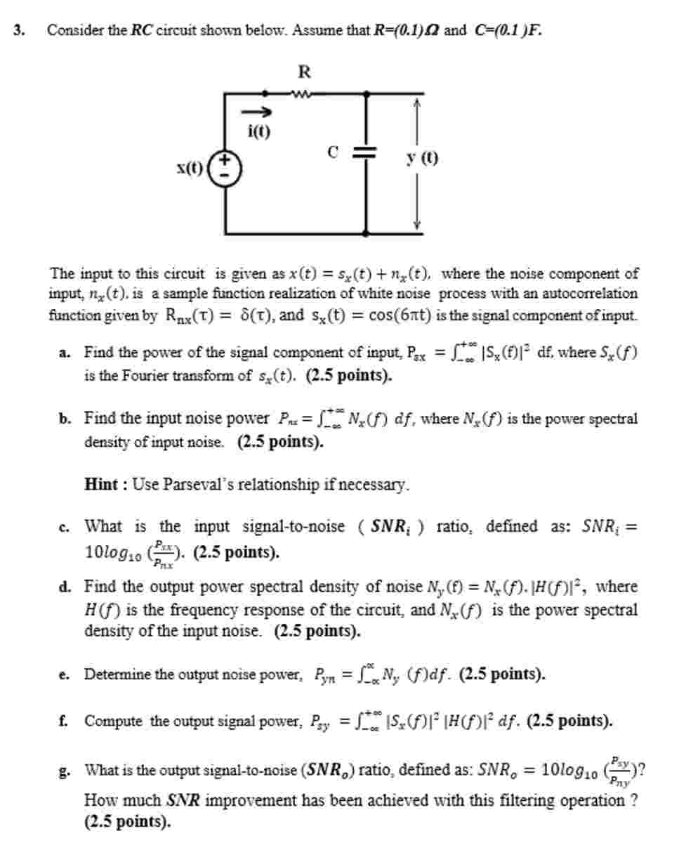 Solved Consider the RC ﻿circuit shown below. Assume that | Chegg.com