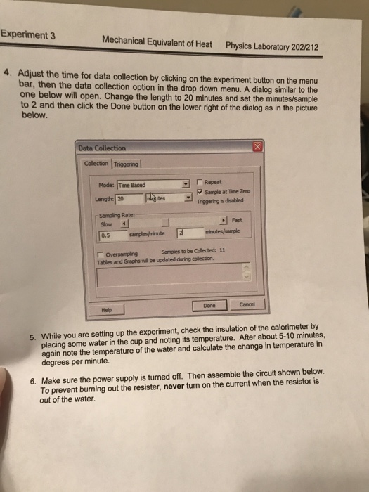 July 0-1 Experiment 3 Mechanical Equivalent of Heat | Chegg.com