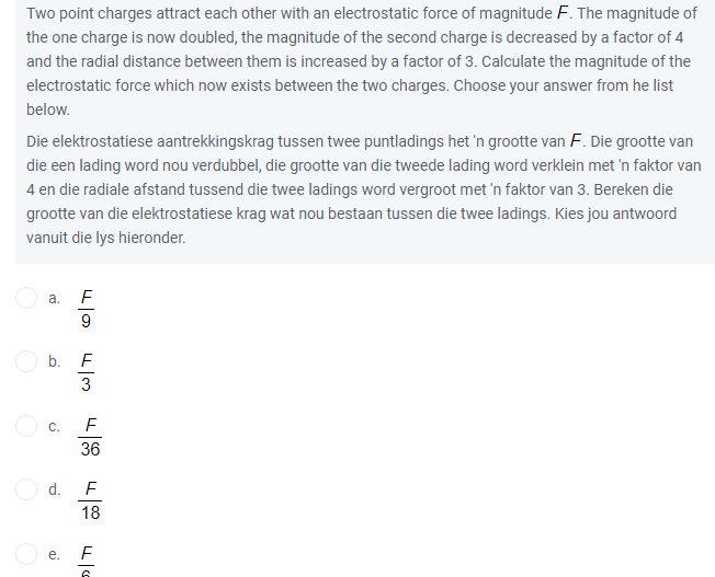 Solved Two point charges attract each other with an | Chegg.com