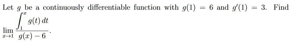 Solved Let 9 be a continuously differentiable function with | Chegg.com