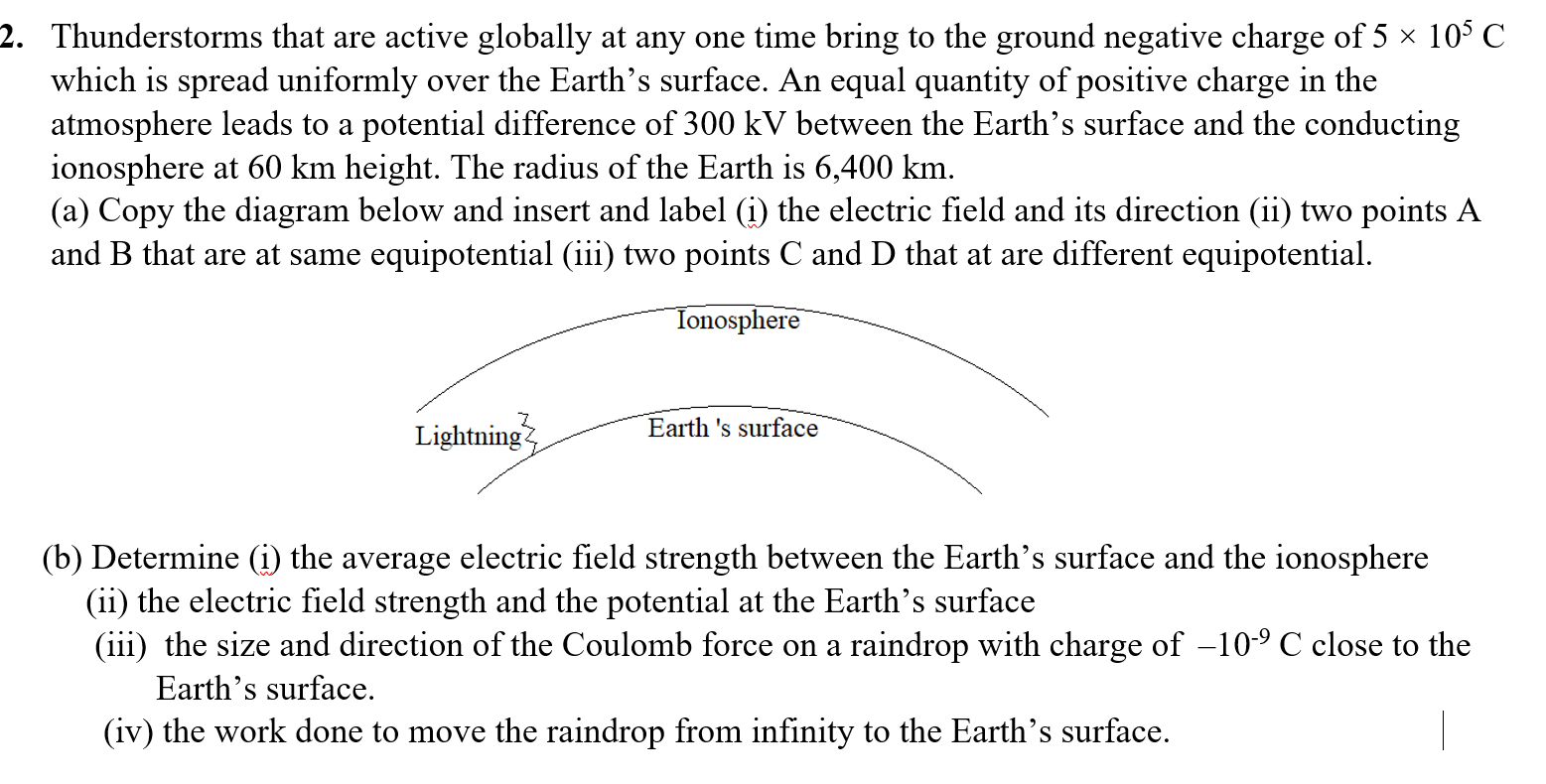 Solved Thunderstorms That Are Active Globally At Any One