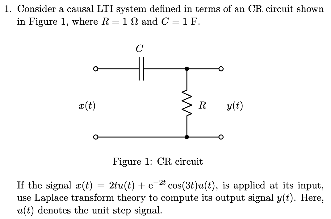 Solved 1. Consider a causal LTI system defined in terms of | Chegg.com
