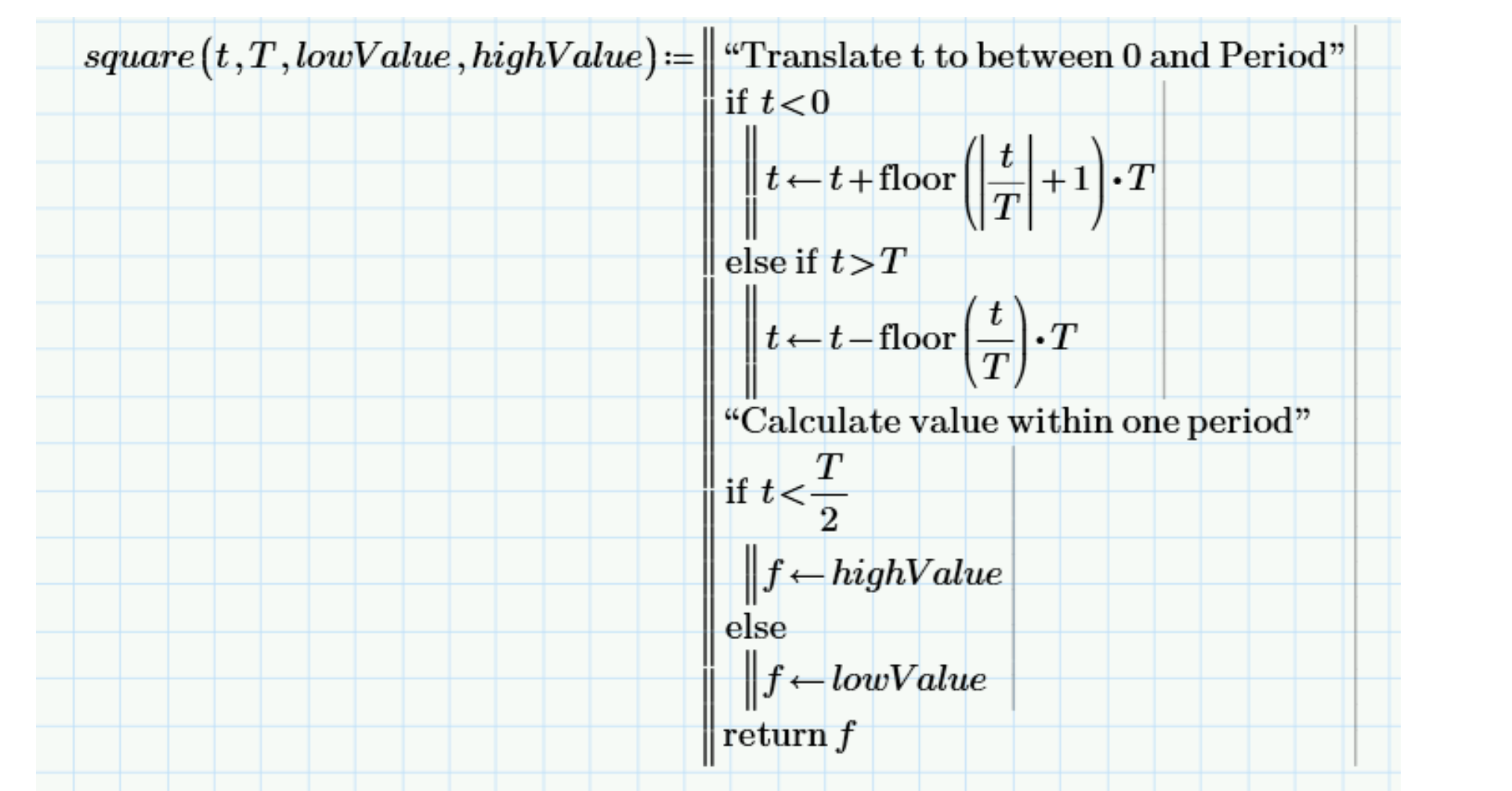 Solved (1 Mark) Write a Mathcad program, pwm(), to generate | Chegg.com