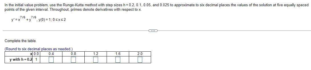 Solved In The Initial Value Problem Use The Runge Kutta
