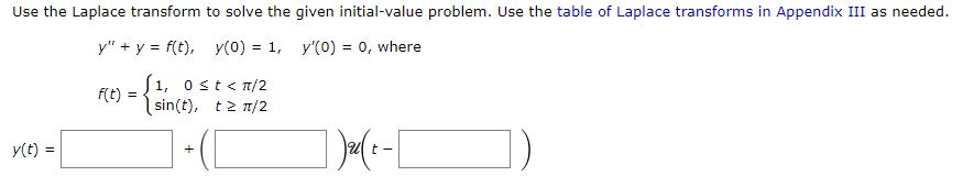 Solved Use the Laplace transform to solve the given | Chegg.com