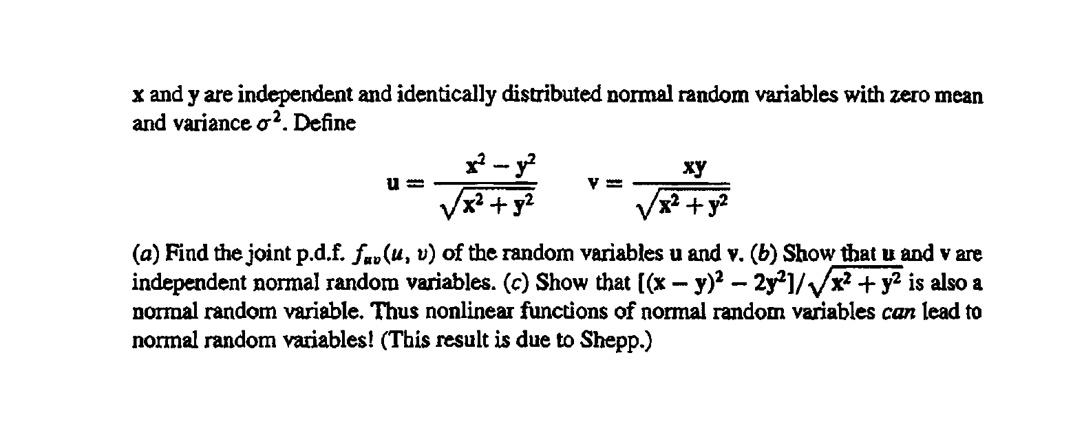 Solved x and y are independent and identically distributed | Chegg.com