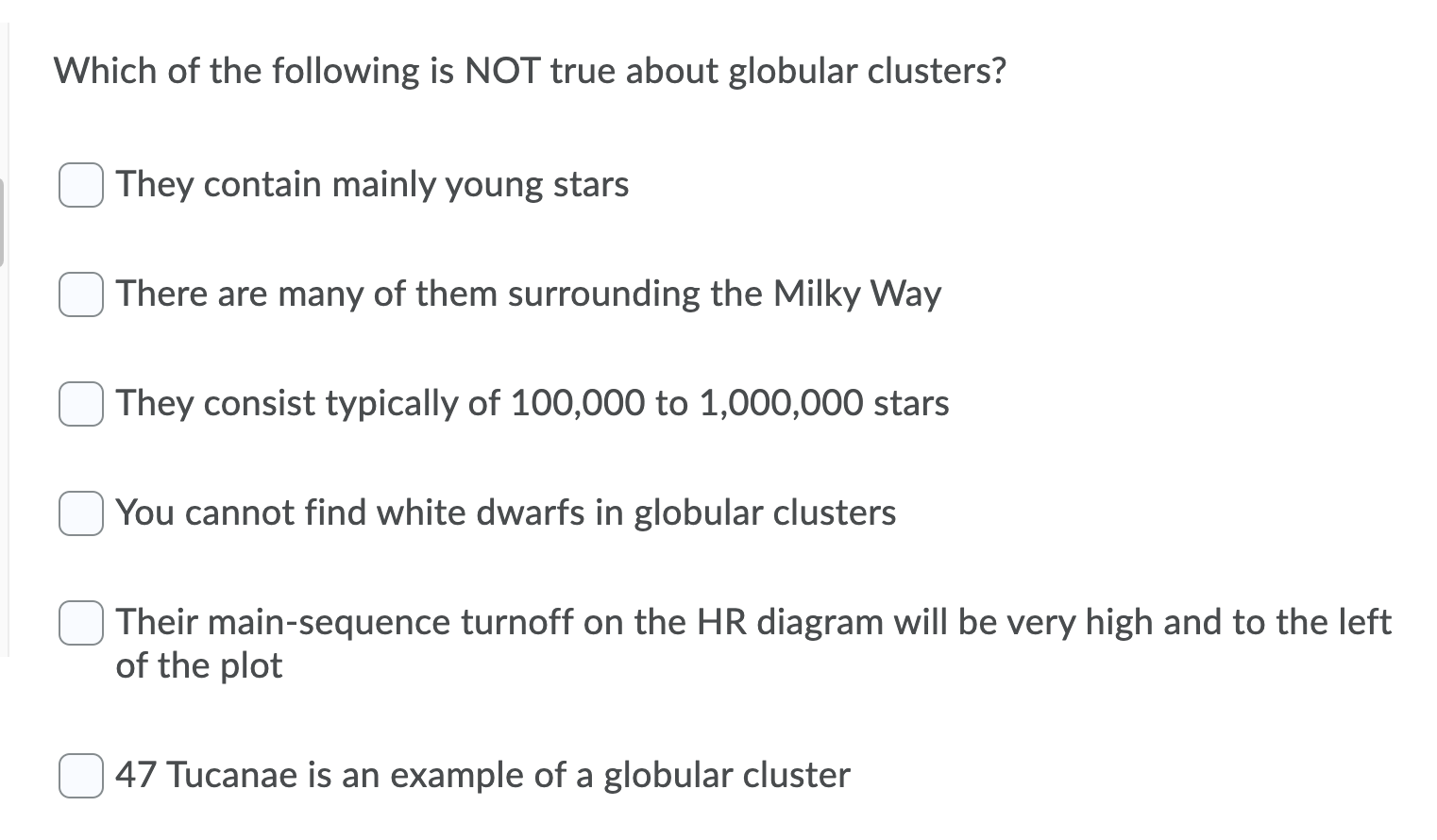 Solved Which of the following is NOT true about globular | Chegg.com