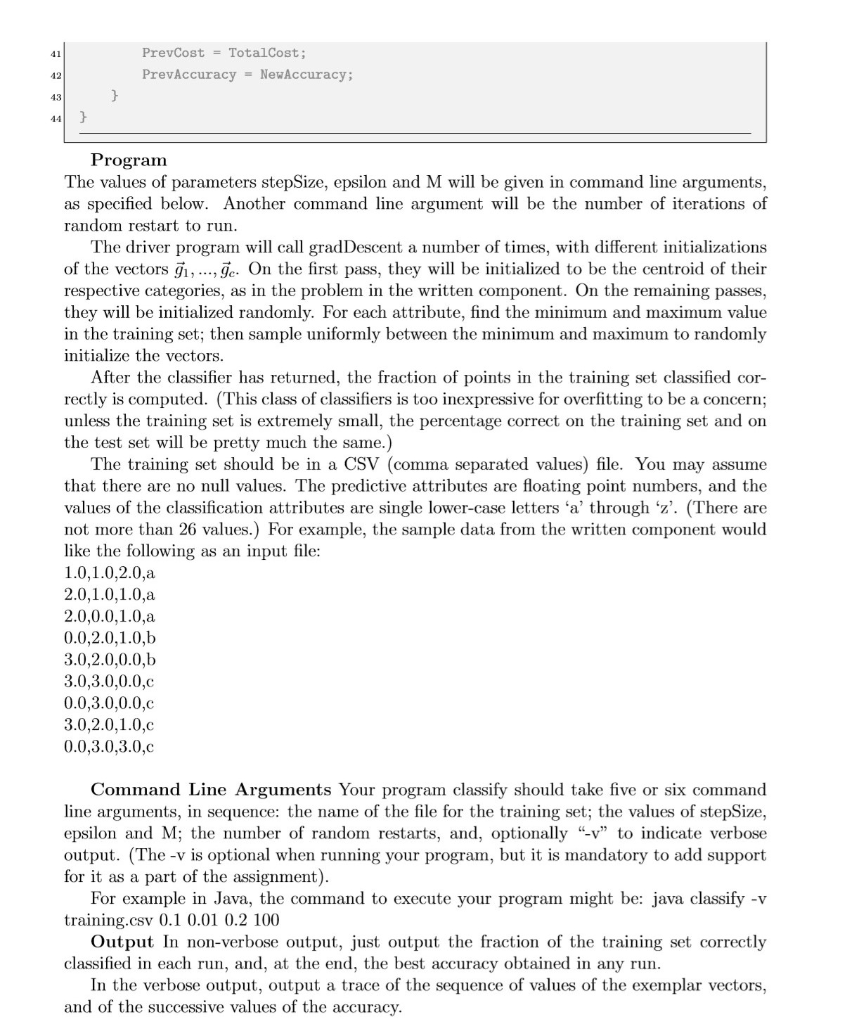 Programming Component In this programming assignment, | Chegg.com