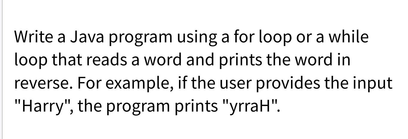 Solved A Write A Java Program Using A For Loop Or A While