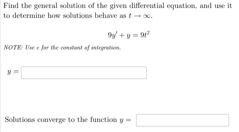 Solved Find The General Solution Of The Given Differential