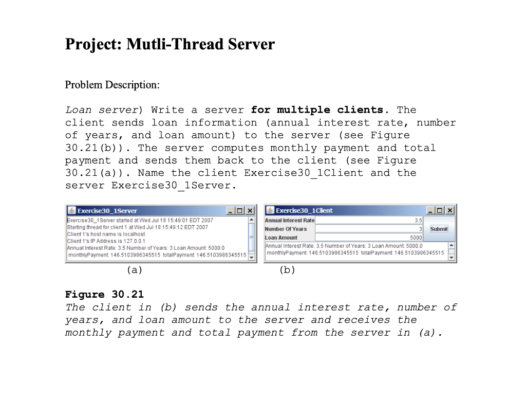 Solved Project: Mutli-Thread Server Problem Description: | Chegg.com