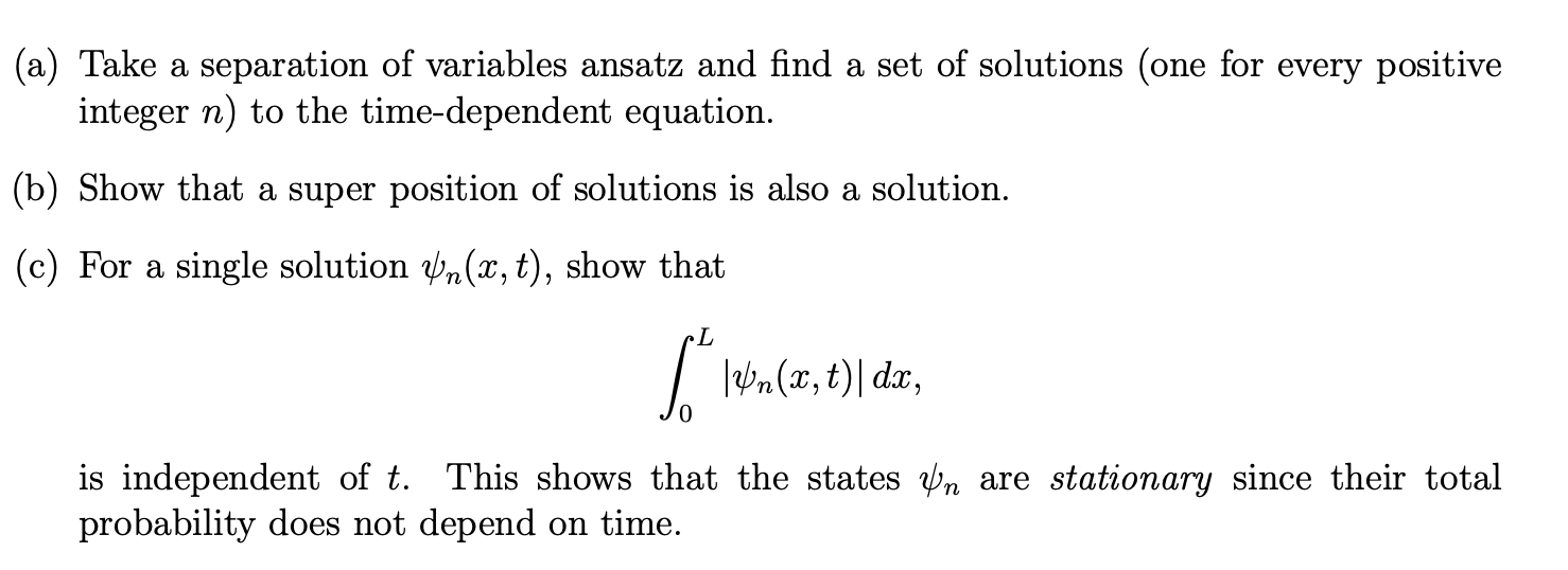 Solved can take a look at the time-dependent version given | Chegg.com