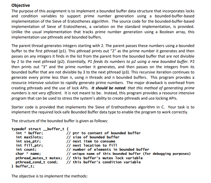 Prime Number Generation: Sieve of Eratosthenes | Chegg.com