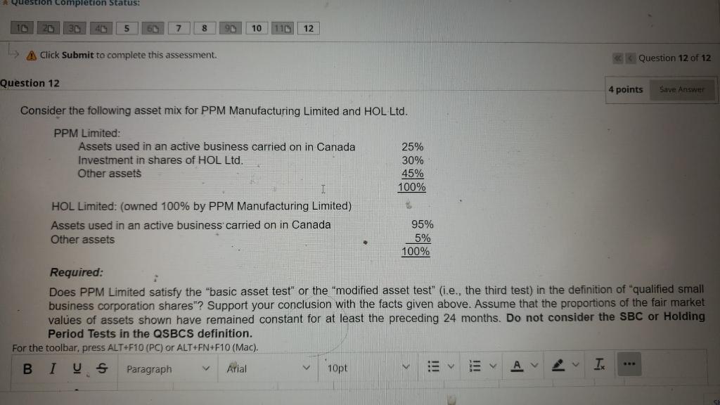 Solved A. Click Submit to complete this assessment. ब)
