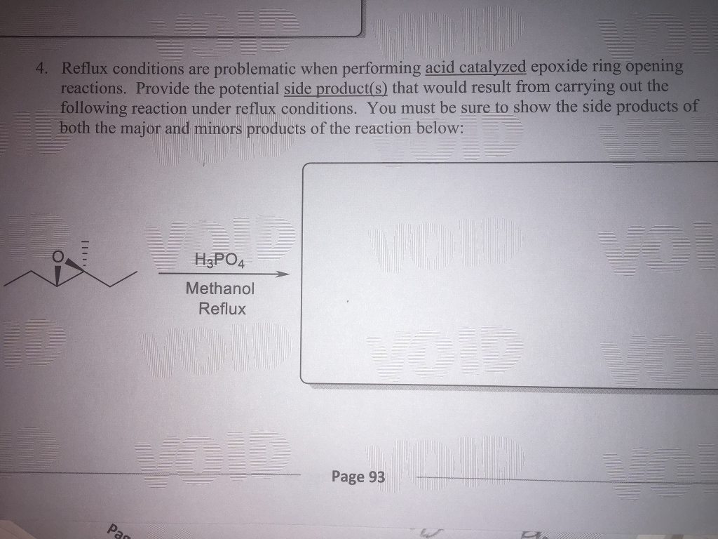 Solved Reflux conditions are problematic when performing | Chegg.com