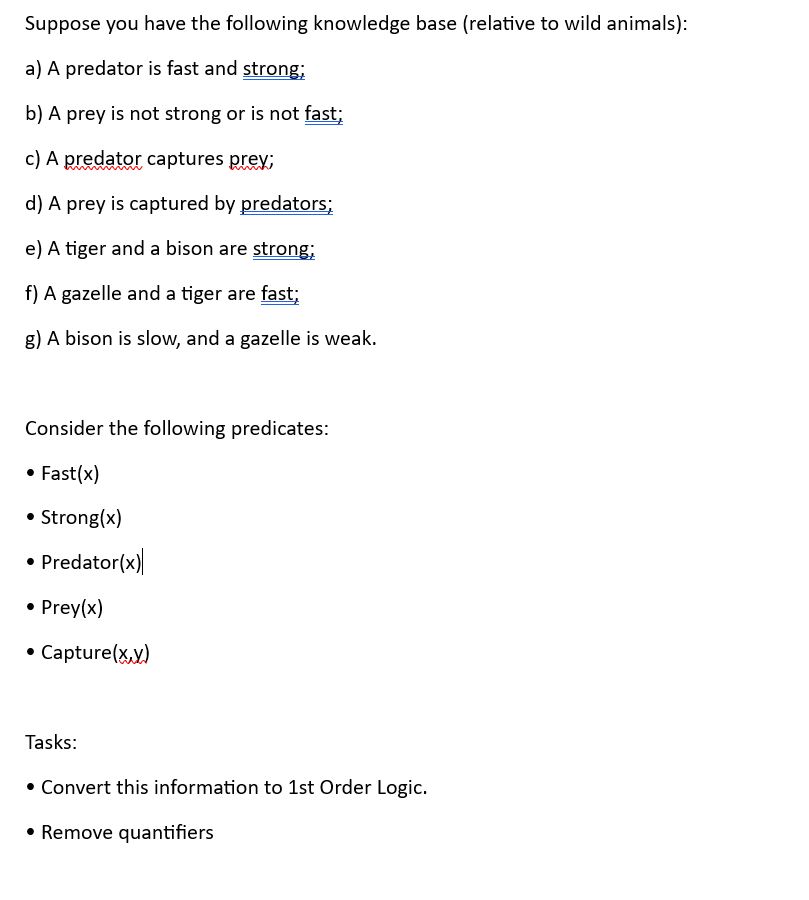 Solved Suppose you have the following knowledge base | Chegg.com
