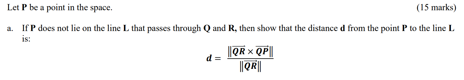 Solved Let P be a point in the space. a. If P does not lie | Chegg.com
