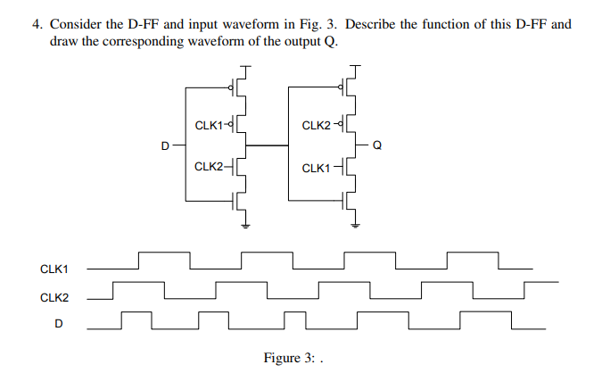 Solved 4. Consider the D-FF and input waveform in Fig. 3. | Chegg.com