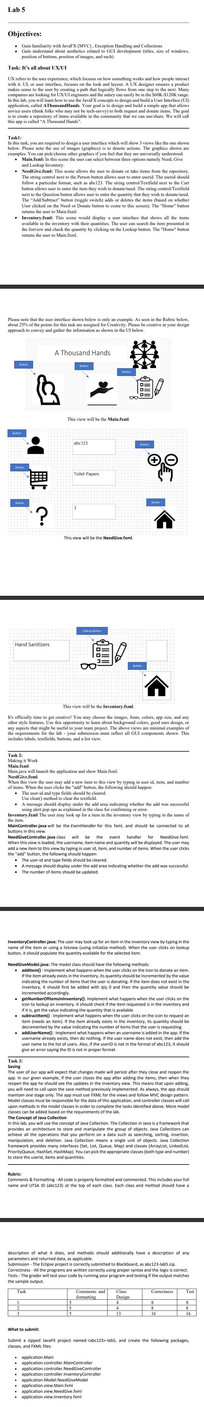 Solved Lab 5 Objectives: Gain familiarity with JavaFX (MVC), | Chegg.com