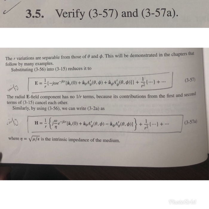 3.5. Verify (3-57) and (3-57a). and ф. This will be | Chegg.com