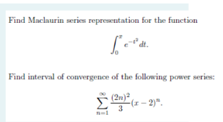 Solved Find Maclaurin series representation for the function | Chegg.com