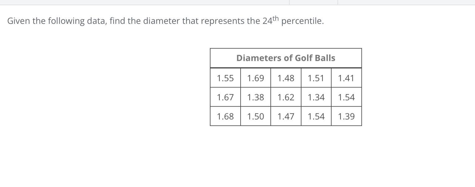 Solved Given the following data, find the diameter that | Chegg.com