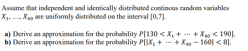 Solved Assume That Independent And Identically Distributed