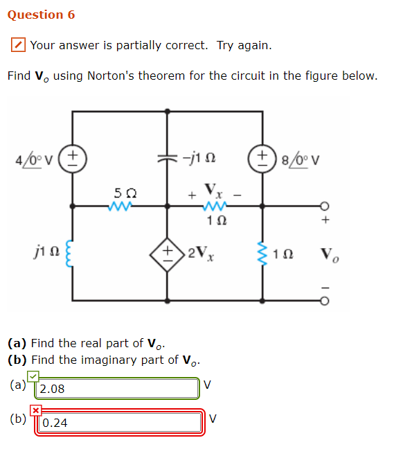 Solved Find Vo using Norton's theorem for the circuit in the | Chegg.com