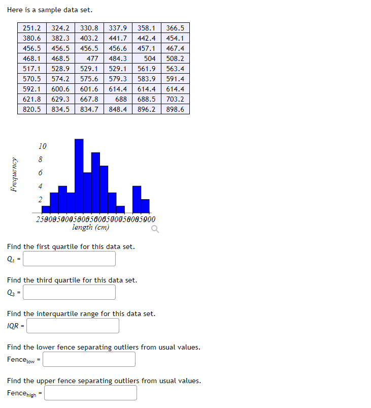 Solved Here is a sample data set.Find the first quartile for | Chegg.com