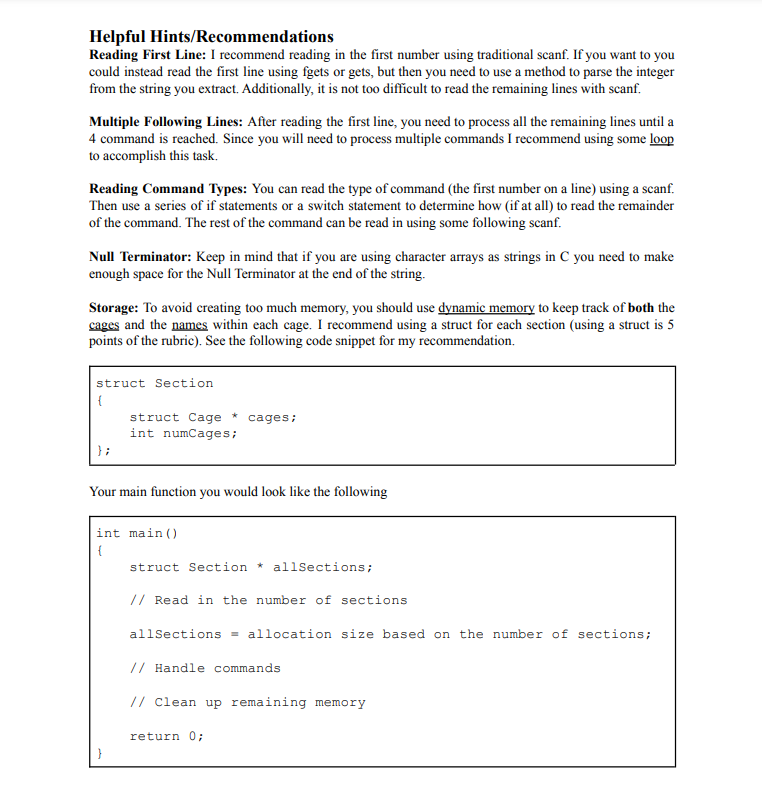 Solved Objective Give practice with dynamic memory in C. | Chegg.com