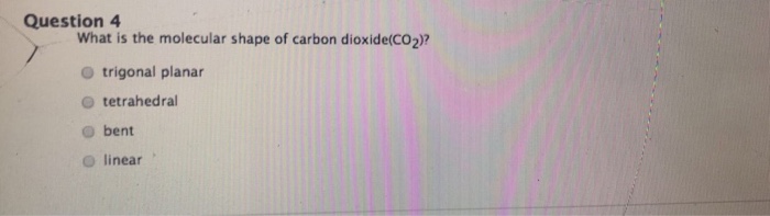 Solved Question 1 What is the geometry around the central | Chegg.com
