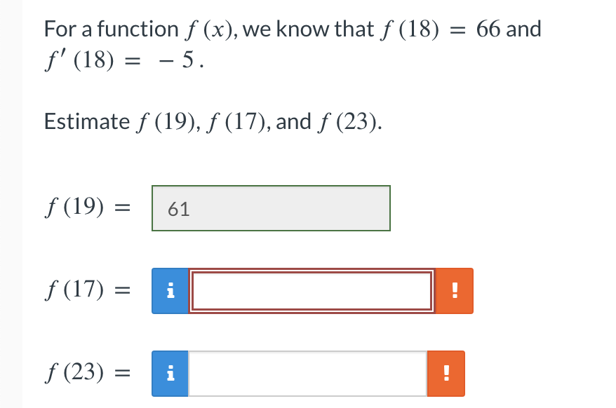 Solved For a function f(x), we know that f(18)=66 and | Chegg.com