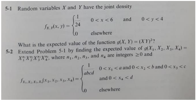 Solved 5-1 Random variables X and Y have the joint density | Chegg.com