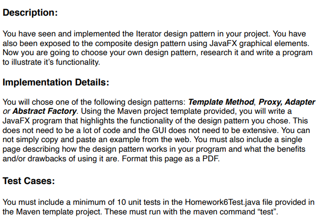 Solved Description: You have seen and implemented the | Chegg.com