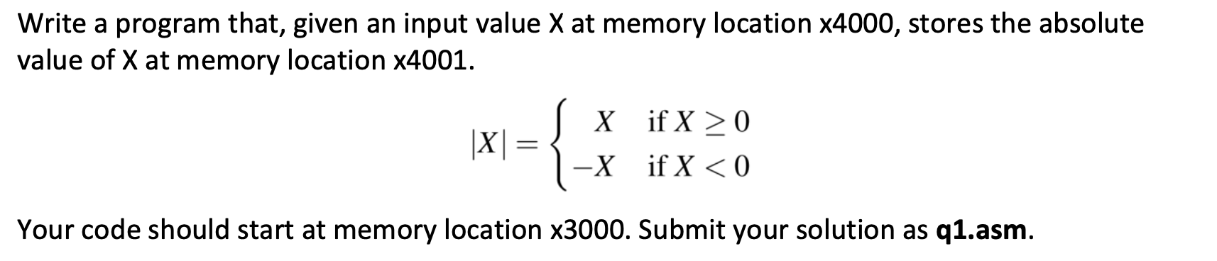 Write a program that, given an input value X at | Chegg.com