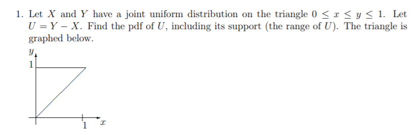 Solved 1. Let X and Y have a joint uniform distribution on | Chegg.com