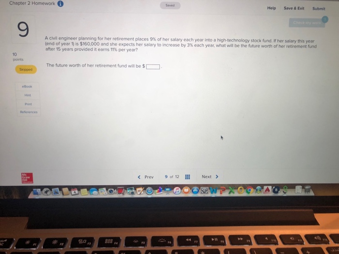 Solved Chapter 2 Homework Saved Help Save& Exit Submit 9 A | Chegg.com