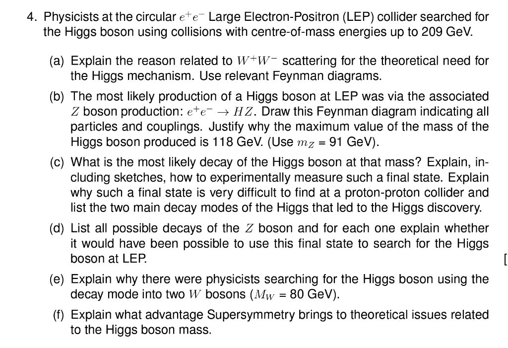 Solved 4. Physicists at the circular e+e−Large | Chegg.com