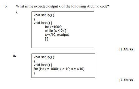 Solved b. What is the expected output x of the following | Chegg.com