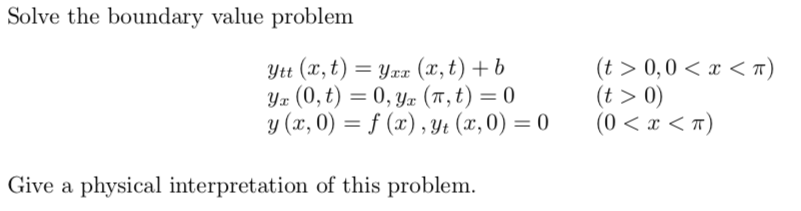 Solved Solve the boundary value problem Ytt (x, t) =Yxx (x, | Chegg.com
