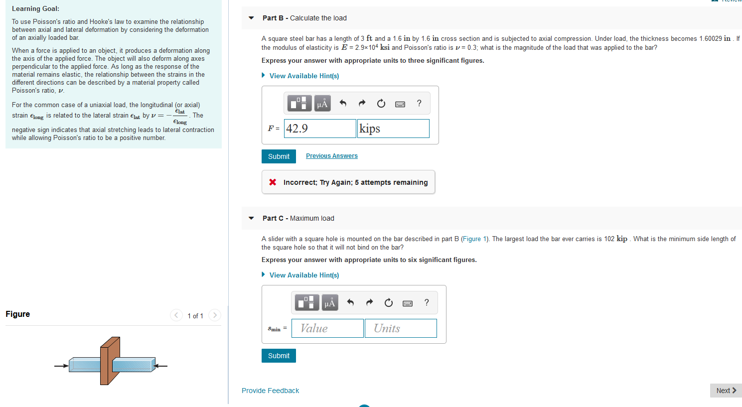 Solved Learning Goal: Part B - Calculate the load To use | Chegg.com