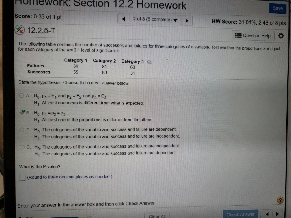Solved Save Homework: Section 12.2 Homework Score: 0.33 of 1 | Chegg.com Solved Save Homework: Section 12.2 Homework Score: 0.33 of 1 | Chegg.com