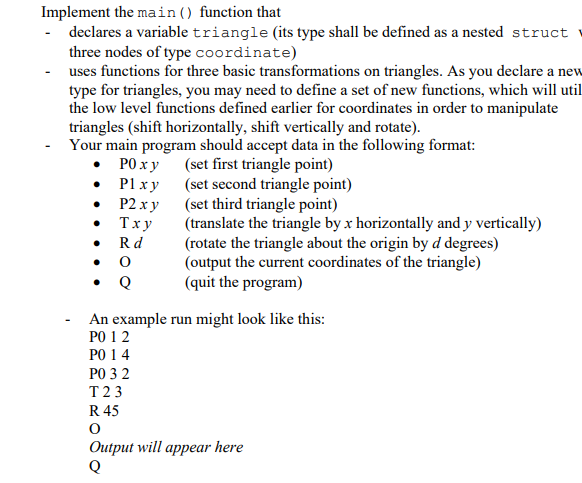4. Implement a program that performs basic 2D | Chegg.com